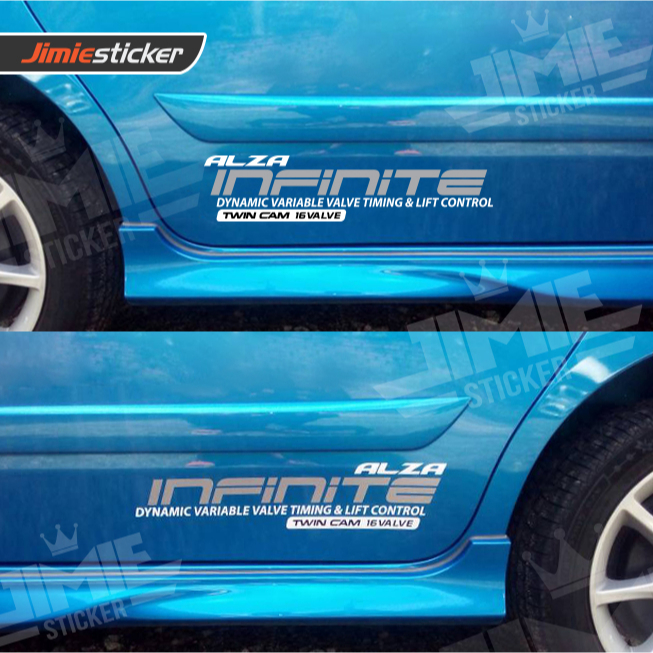 Sticker Kereta Alza, Sticker Alza Infinite 2pcs, Car Sticker. | Shopee ...