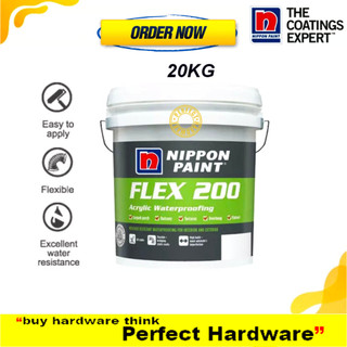 NIPPON PAINT Flex 200 Arcylic Waterproofing 20KG (White & Grey) Roof ...
