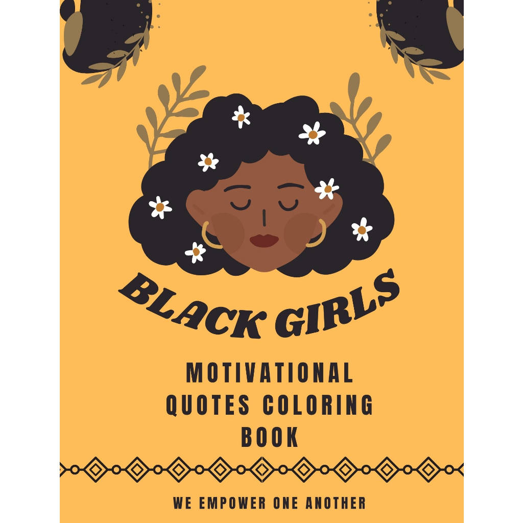 PDF Printable Black Girls Motivational quotes colouring book | Shopee ...