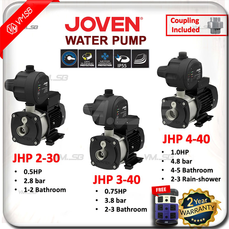 JOVEN JHP2-30 JHP3-40 JHP4-40 Automatic Domestic Water Pump (0.5HP, 0.75HP, 1.0HP) Booster Pam ...