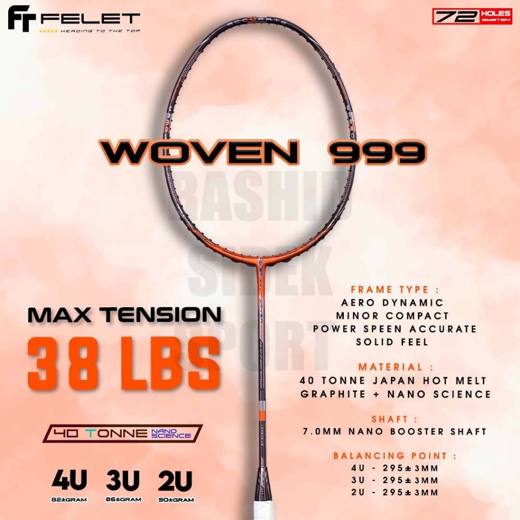 RQ-WOVEN-999 HIGH-END FELET PROFESSIONAL RACKET | Shopee Malaysia