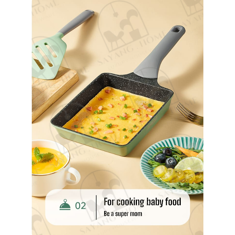 Fikas High Quality Bamboo Lapis Lazuli Tamago Yaki Pan Cookware Ready ...