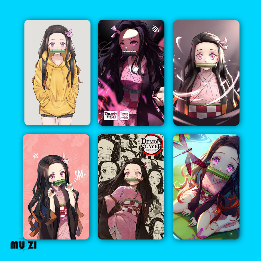 Demon Slayer Nezuko TnG Card STICKER NFC STICKER Waterproof Thick Hard ...