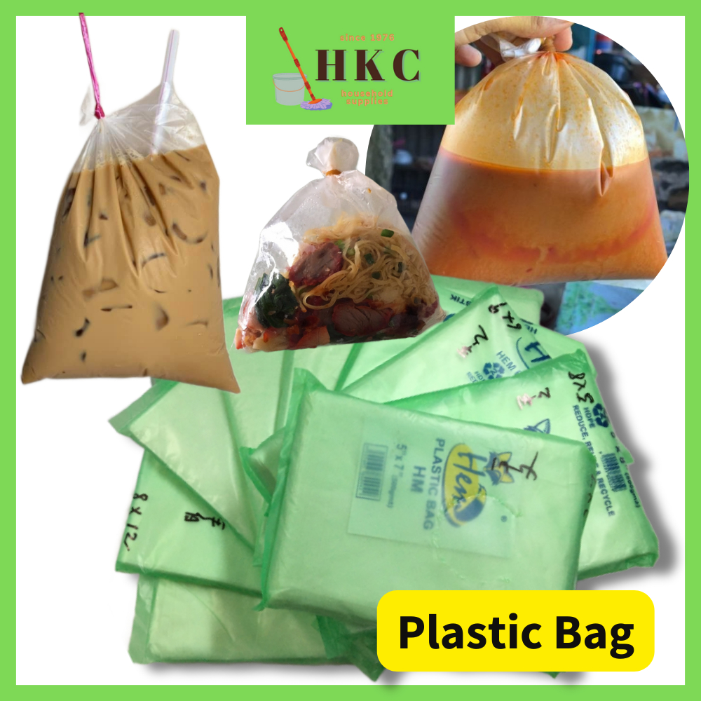 Plastik Beg Bungkus Makanan Minuman Dapau Tapao Ikat Tepi Plastic Bag ...