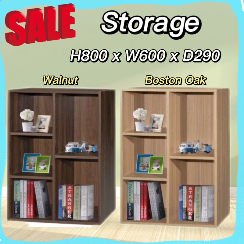 3+2tier Storage Wooden Book Shelf Bookcase 4 tier Multipurpose Storage ...