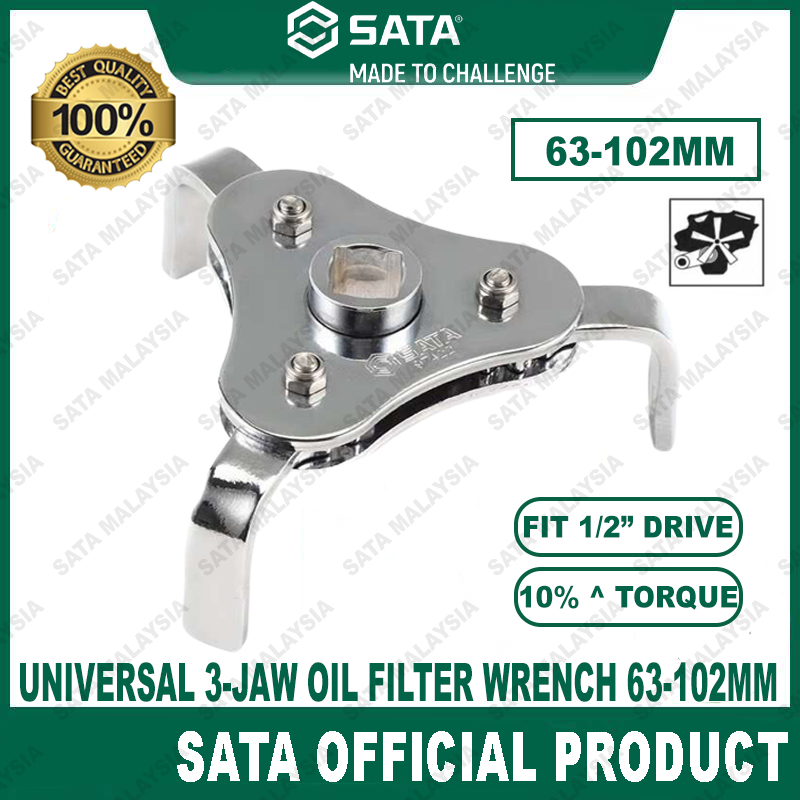 SATA Universal 3-Jaw Oil Filter Wrench 63-102MM Sepana Penapis Minyak ...