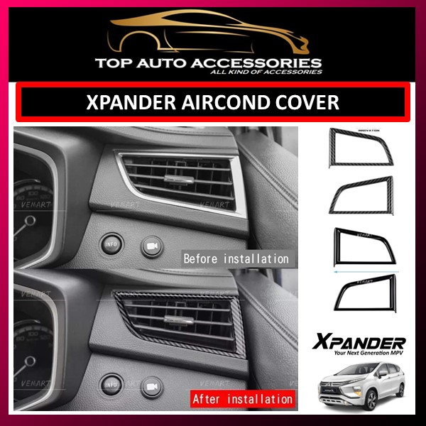 XPANDER (ALL) CAR ACCESSORIES INTERIOR AIRCOND COVER CARBON FIBER ...