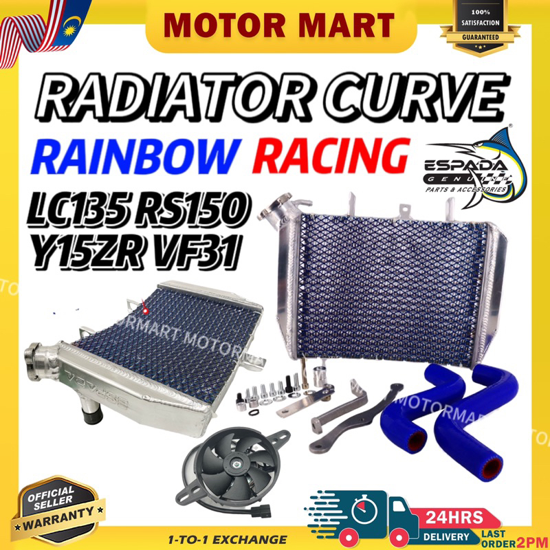 100% Espada Racing Titanium Rainbow Radiator ,Titanium Y15ZR LC135 ...