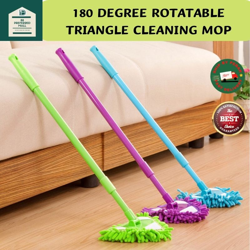 Triangle Mop Lengthen Glass Ceiling Lazy Clean Kitchen Wall Flat For ...