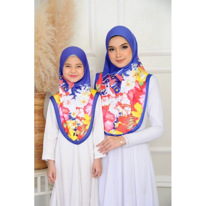 TUDUNG MERDEKA IBU DAN ANAK TERKINI TUDUNG SARUNG MOSCREPE CORAK ...