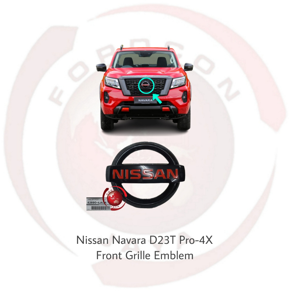 Nissan Radiator Grille Emblem Logo (Black) Navara NP300 D23T (PRO-4X) 62890-4JA3A | Shopee Malaysia