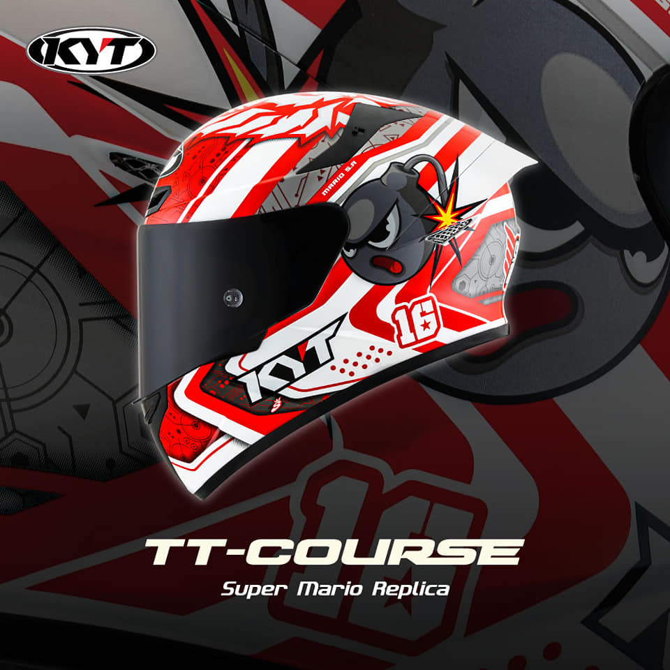 KYT TT COURSE SUPER MARIO REPLICA FULLFACE HELMET | Shopee Malaysia
