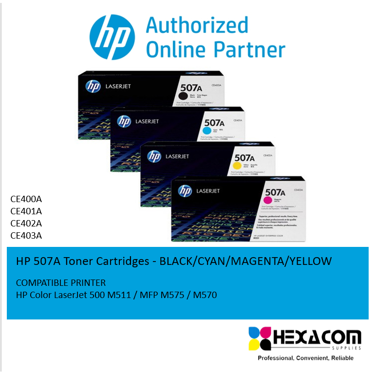 HP 507A Toner Cartridge - CE400A / CE401A / CE402A / CE403A | Shopee ...