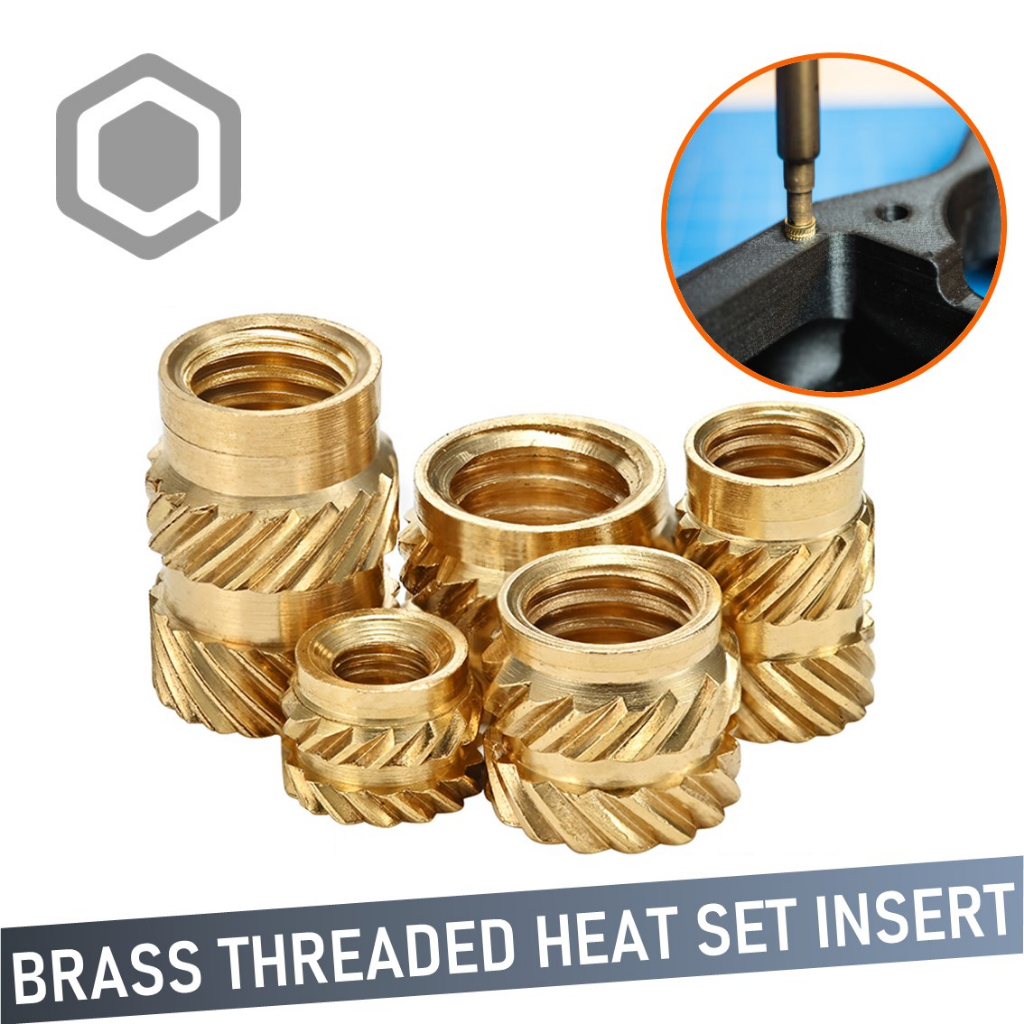 3D Prints Brass Heat Set Inserts / Threaded Inserts (Pack of 5)- M3 M4 ...