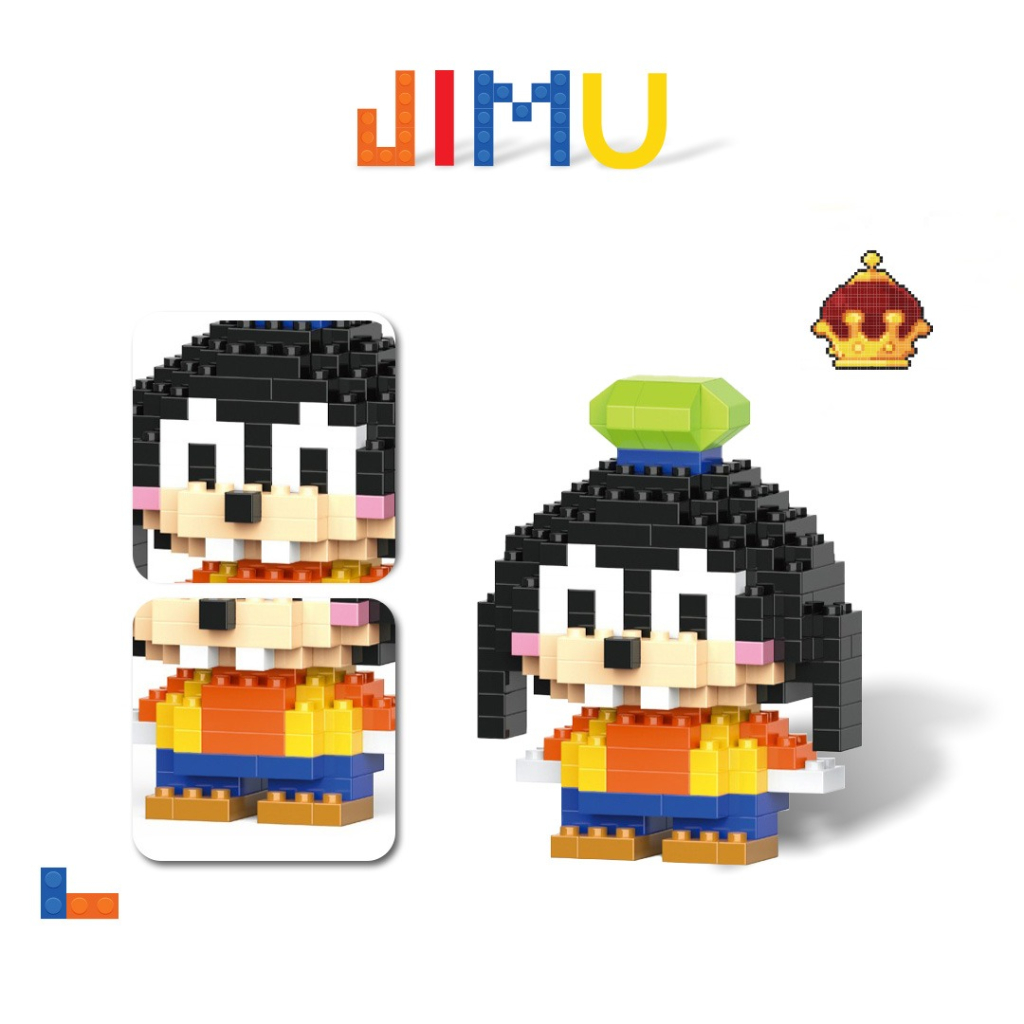 JIMU Tiny Block Series W2601-10 Cute Cartoon Plutoo Dog Building Block ...