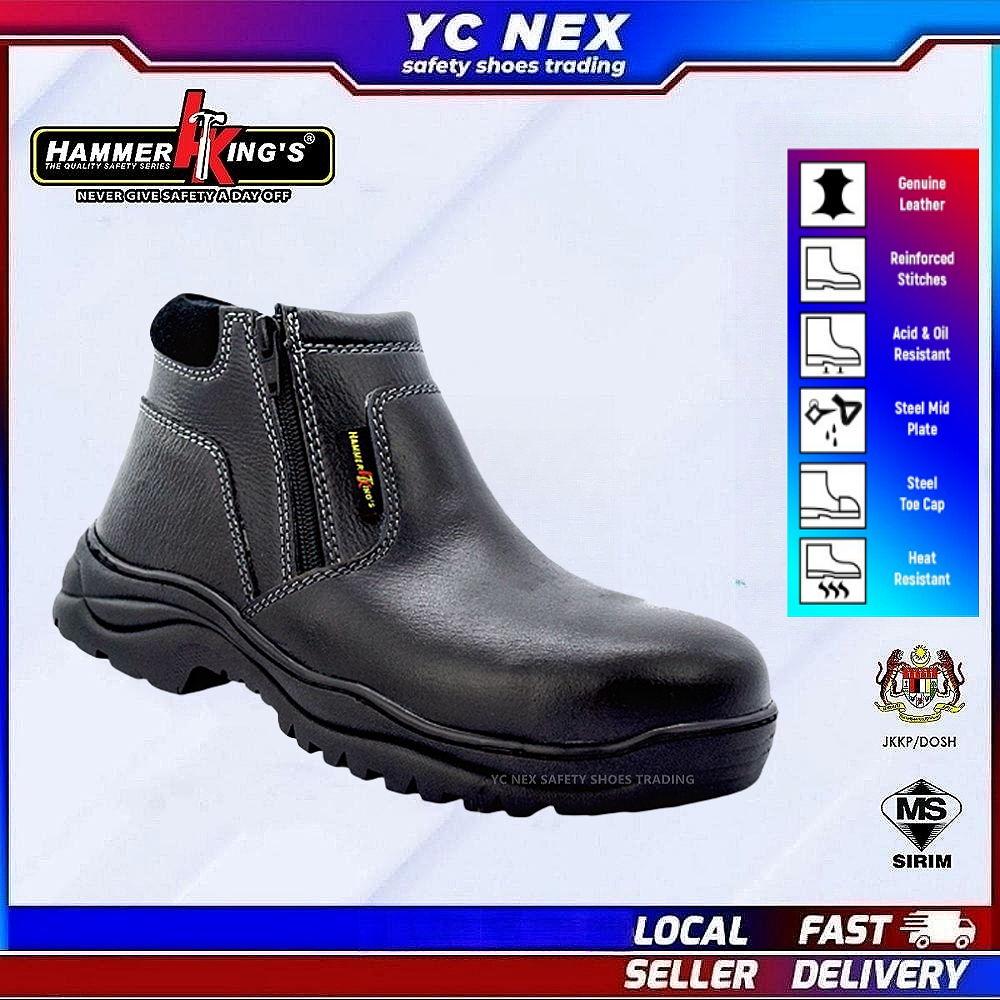 Safety Shoes Hammer King Safety Boots Premium Quality Genuine Leather ...