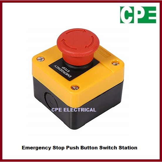 Emergency Switch Button Red Mushroom Sign Emergency Stop Push Button ...