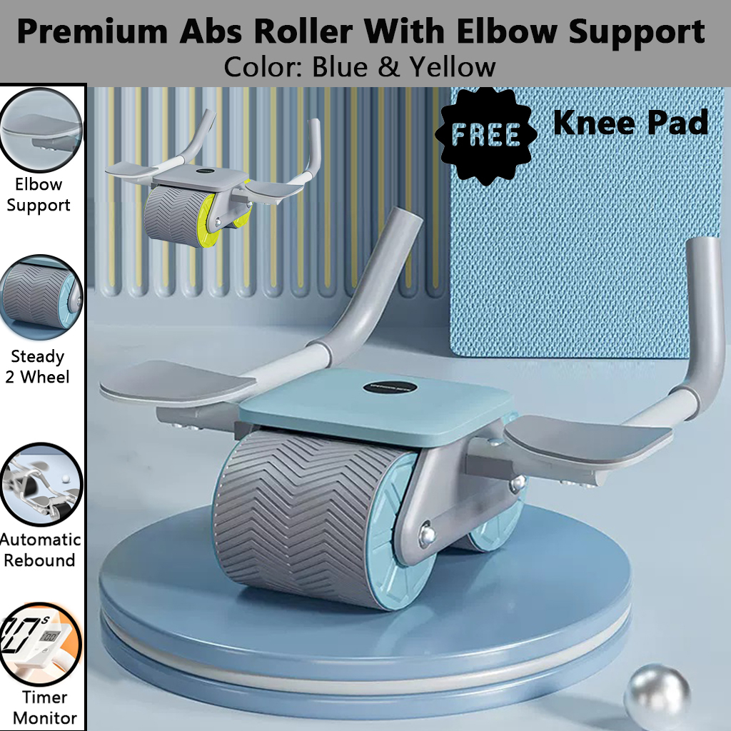 3H Alat Roda Abdominis (ABS Wheel Roller) - Untuk Six Pack & Kekuatan ...
