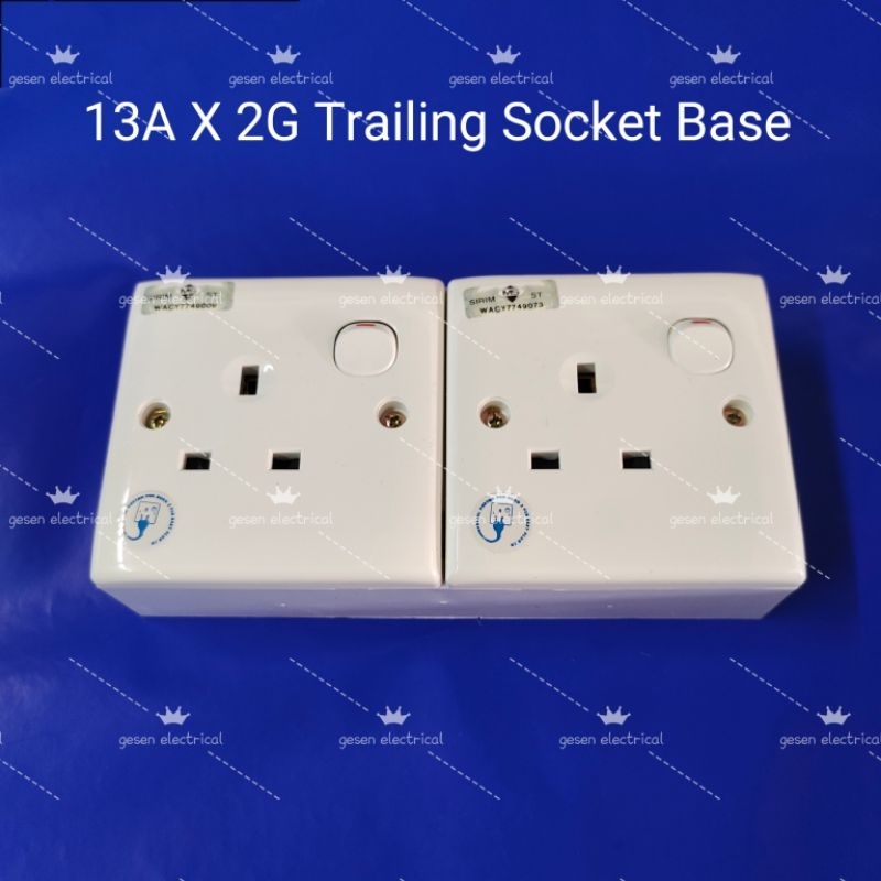 Extension socket / Trailing Socket Base Complete Wire 1G, 2G, 3G & 4G ...