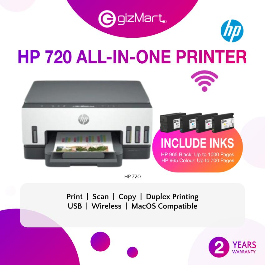 HP Smart Tank 720/750 Print, Scan, Copy, ADF All In One Wireless ...