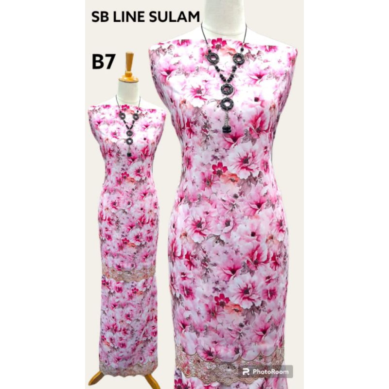 SULAM SB LINE EMBROIDERY *KAIN VIRAL RAYA 2025* KAIN PASANG CORAK BARU ...