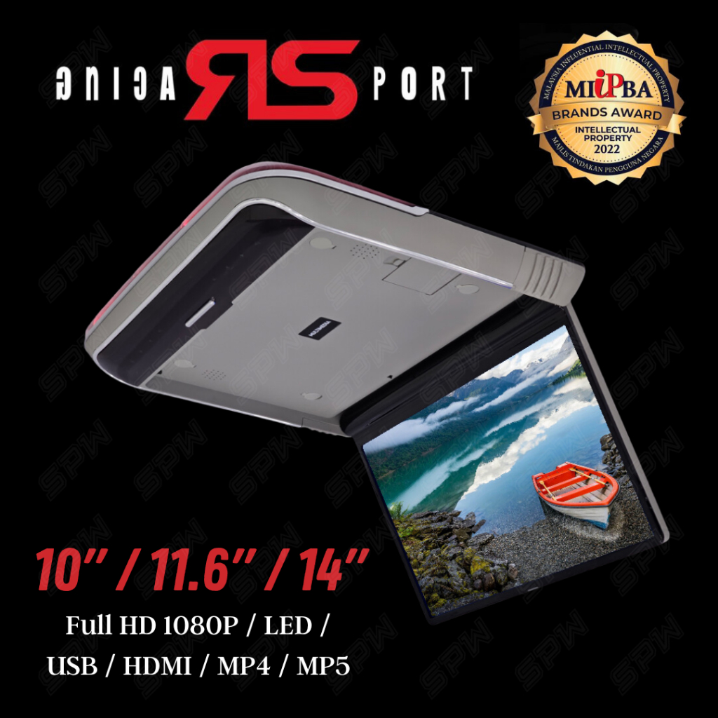 RS Roof Monitor Car Ceiling Roof Mount Full HD 1080P Display LCD LED ...