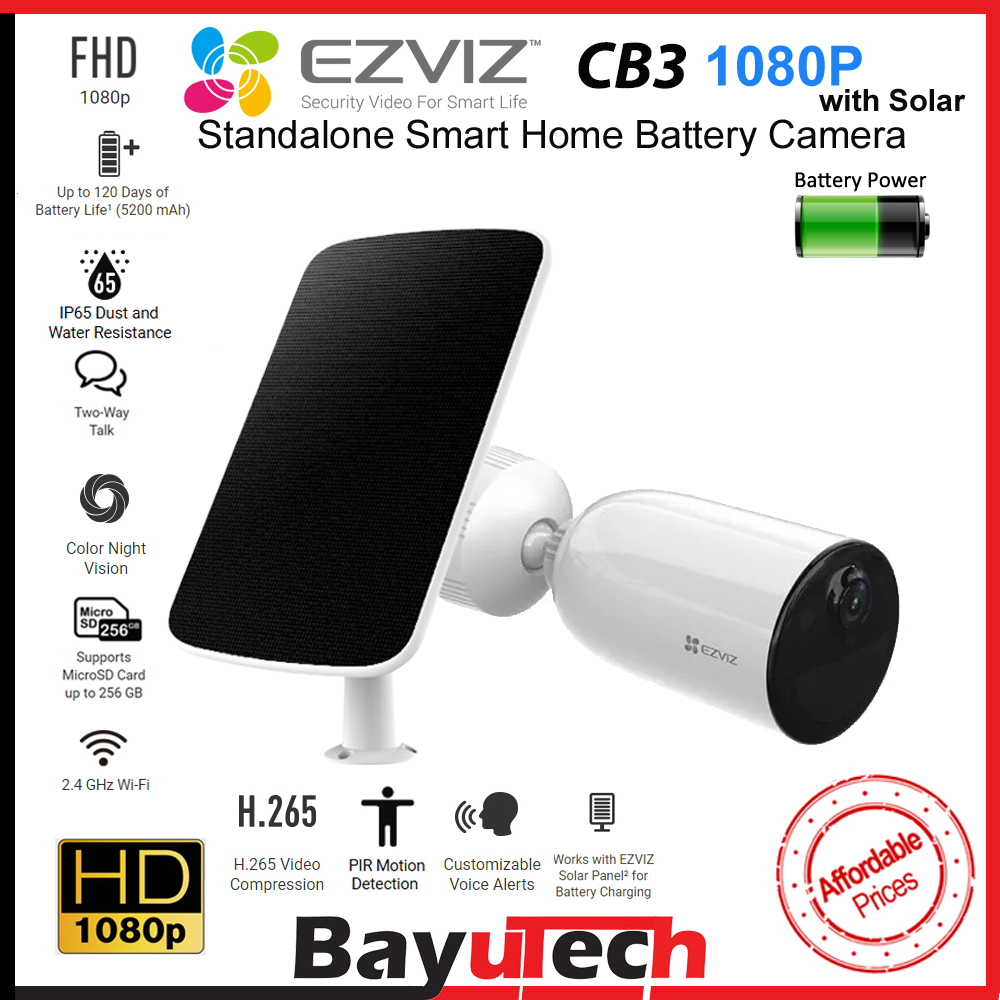 EZVIZ CB3 C3A 1080P Battery-Powered,100% Wire-free, Wireless Security ...