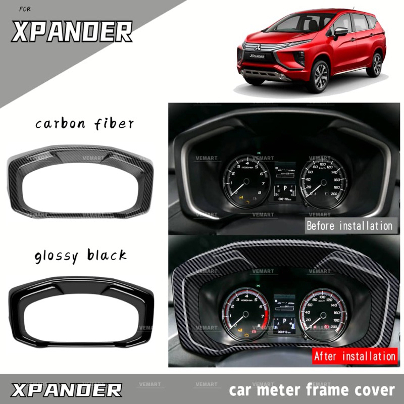 Mitsubishi xpander carbon fiber car meter frame cover garnish | Shopee ...