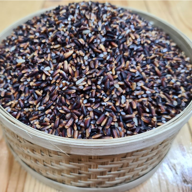 black rice / powder karupu karuvi arisi 黑米 (Oryza sativa L. indica ...