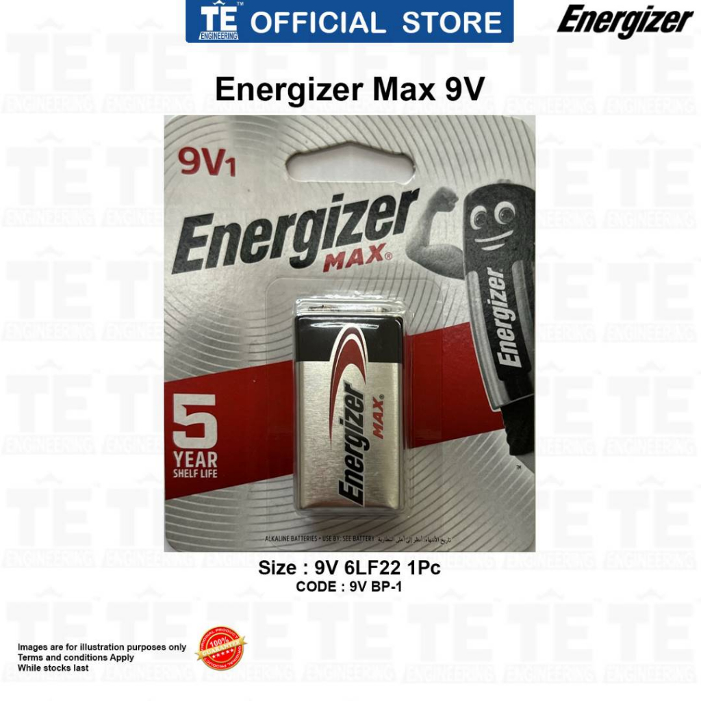 Energizer Max 9V Battery (9V BP-1) | Shopee Malaysia
