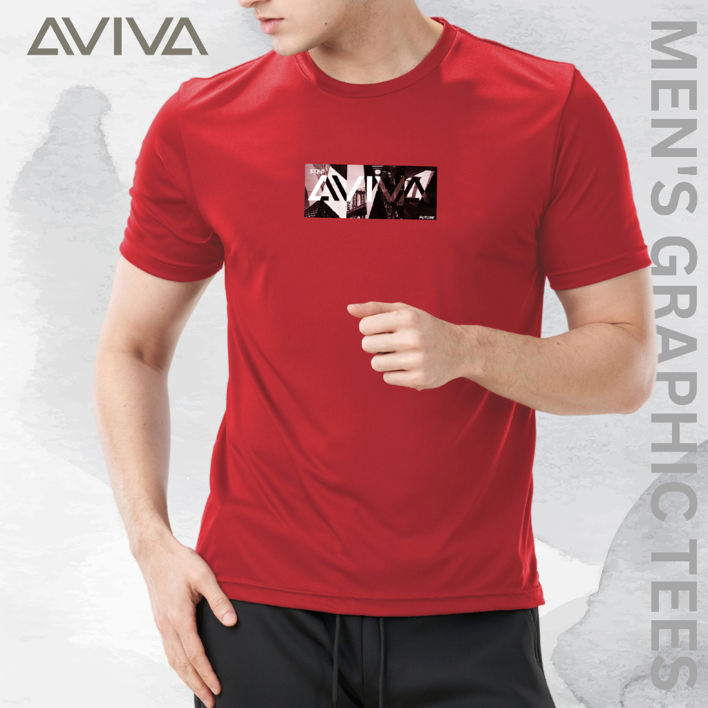 Aviva Men's Graphic Short Sleeve Tee 90-8067 | Shopee Malaysia