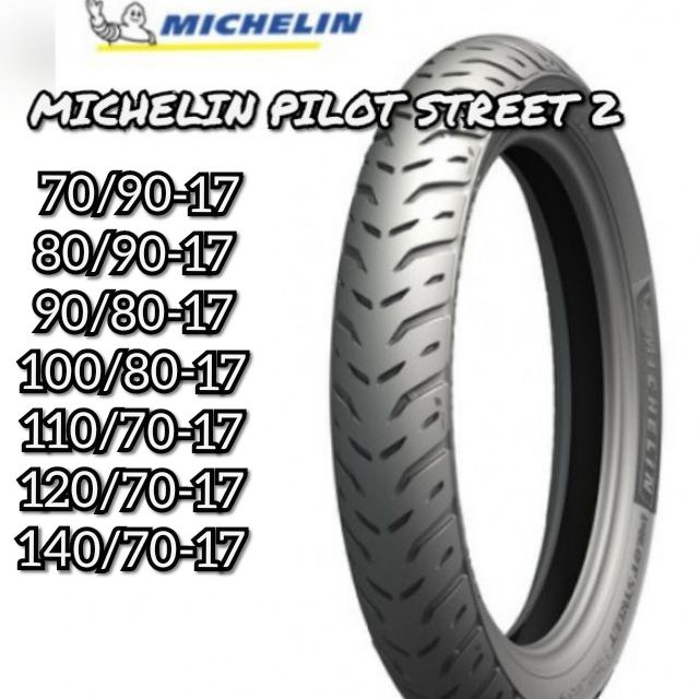 Michelin Tyre Motorcycle Michelin Pilot Street 2 Tubeless PS2 Tire New ...