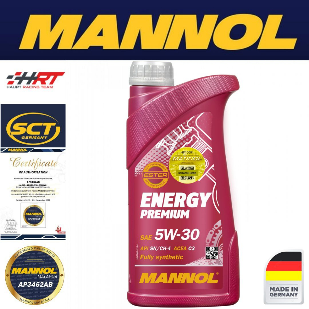MANNOL Energy Premium 5W30 MN7908 (Made in GERMANY) - 1L Fully ...