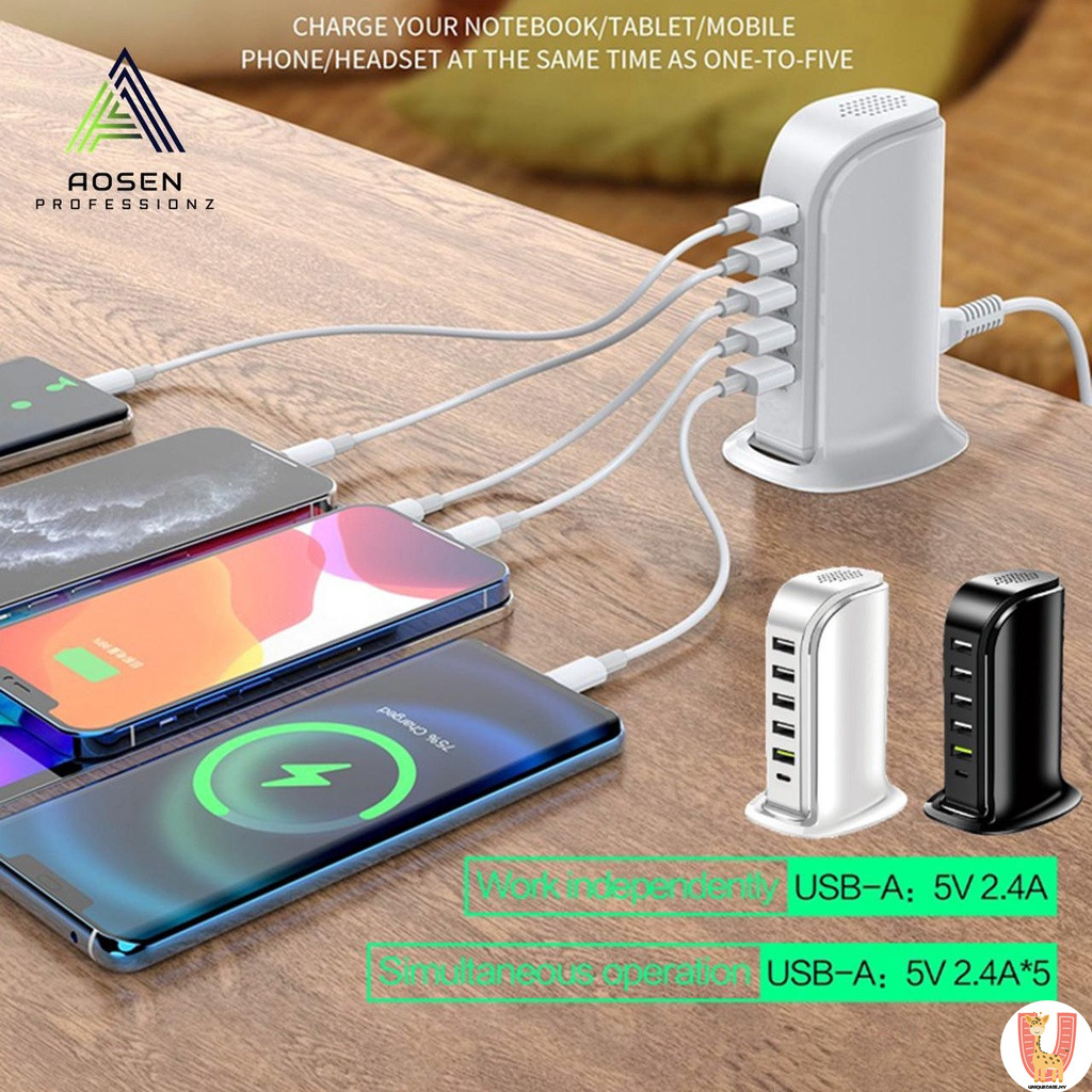 🇲🇾 inventory Multifunctional 5 Port Multi USB Charger Super Fast ...