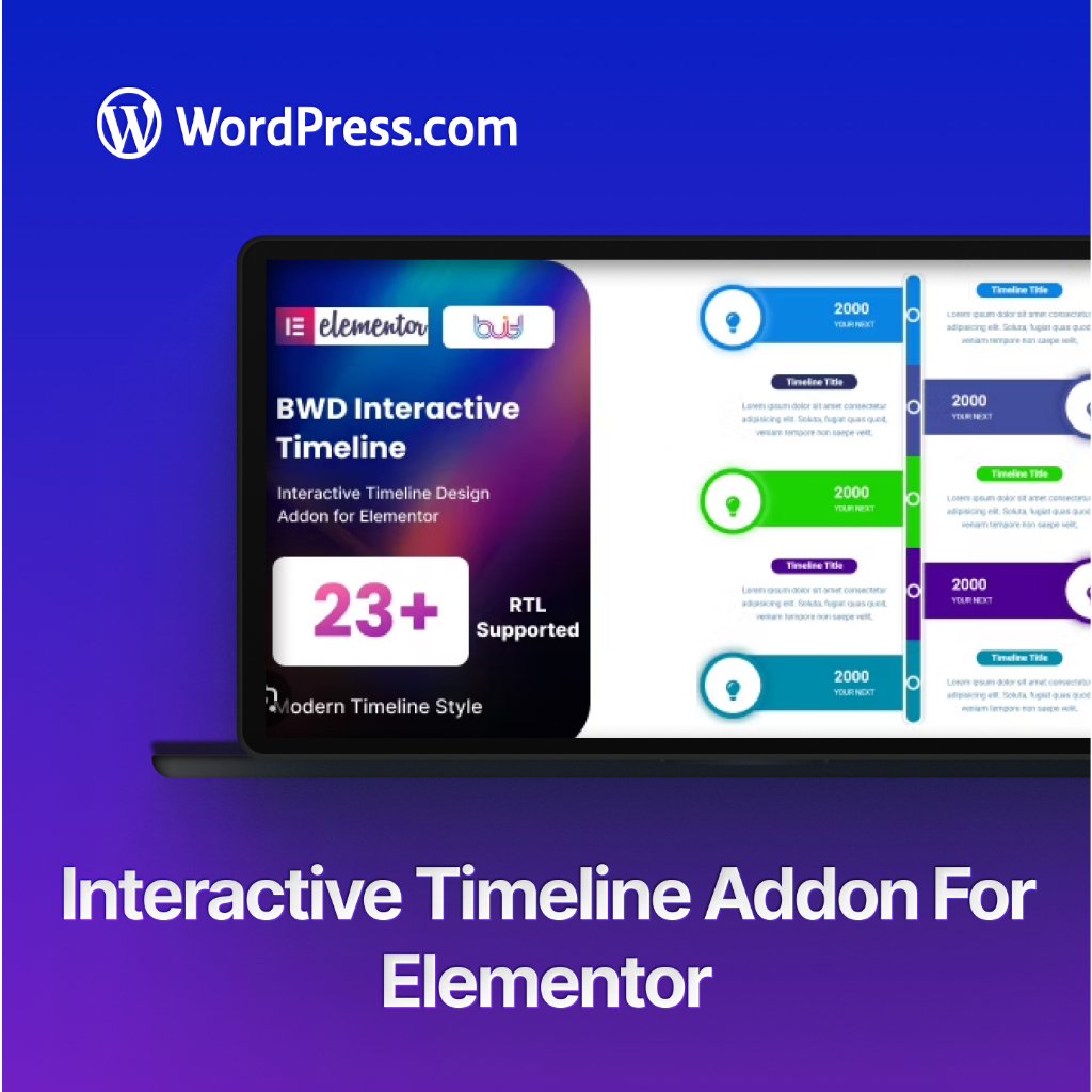 Interactive Timeline addon for elementor - Wordpress Pro Plugin | Shopee Malaysia