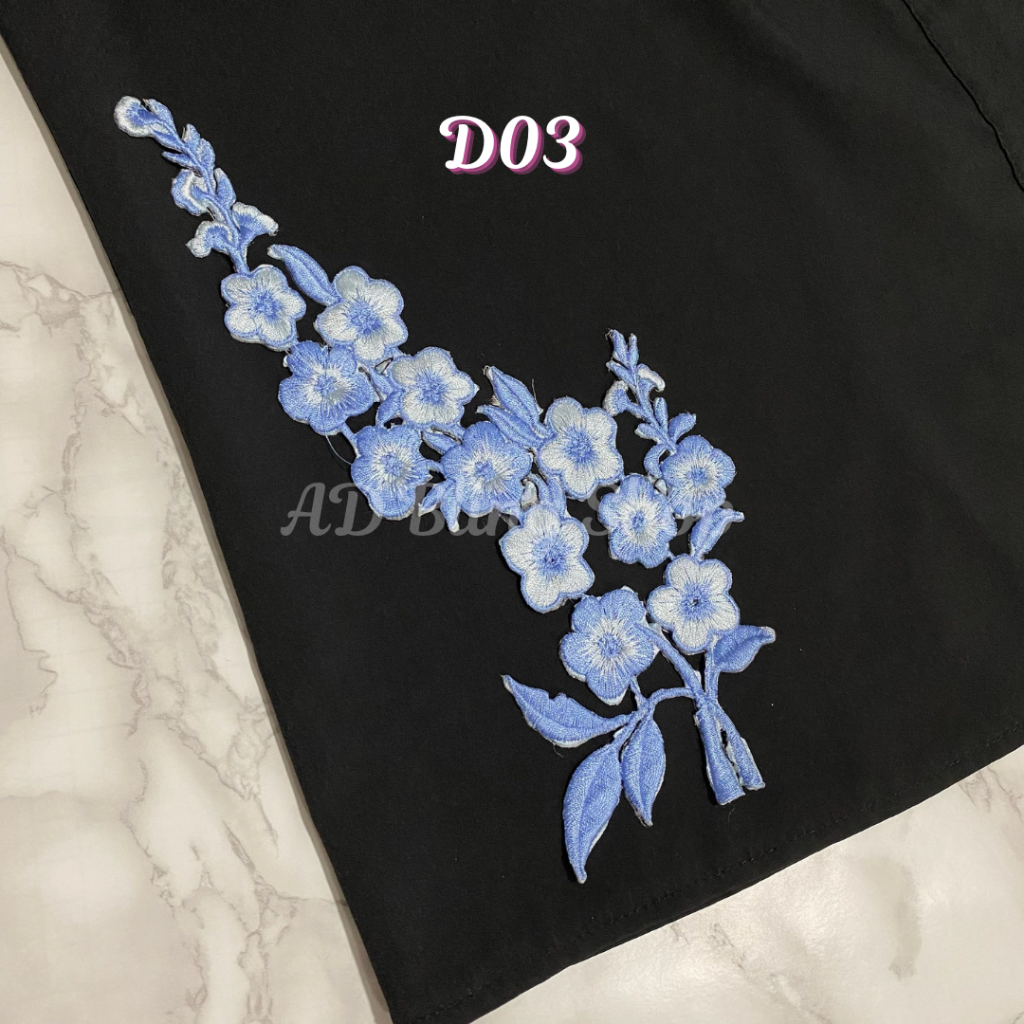 Bunga Sulam Tampal Embroidery Flower Patch Hotfix Iron On Aksesori ...