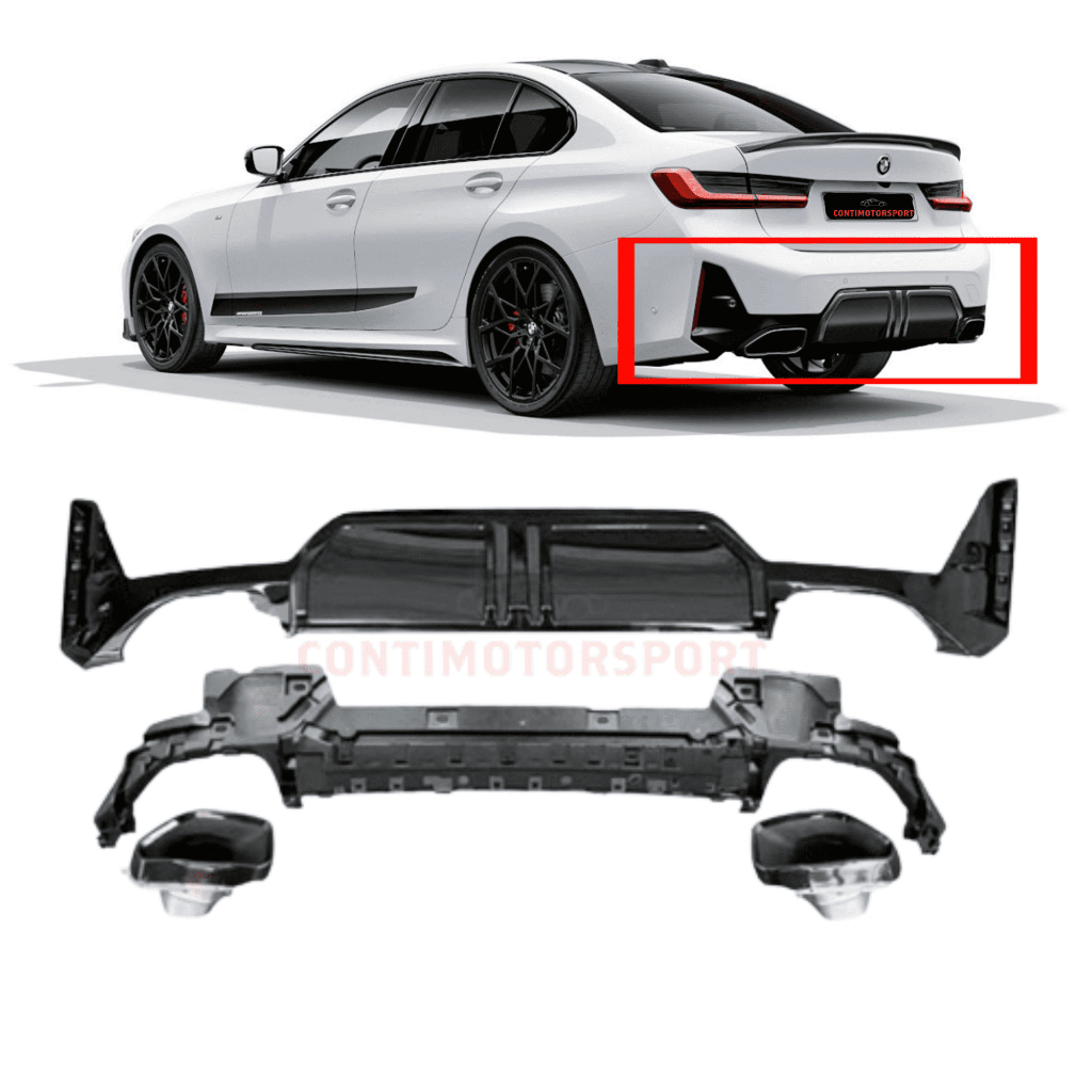 G20 LCI MP Rear Diffuser Lip With Exhaust Tips M Performance Style G20 ...