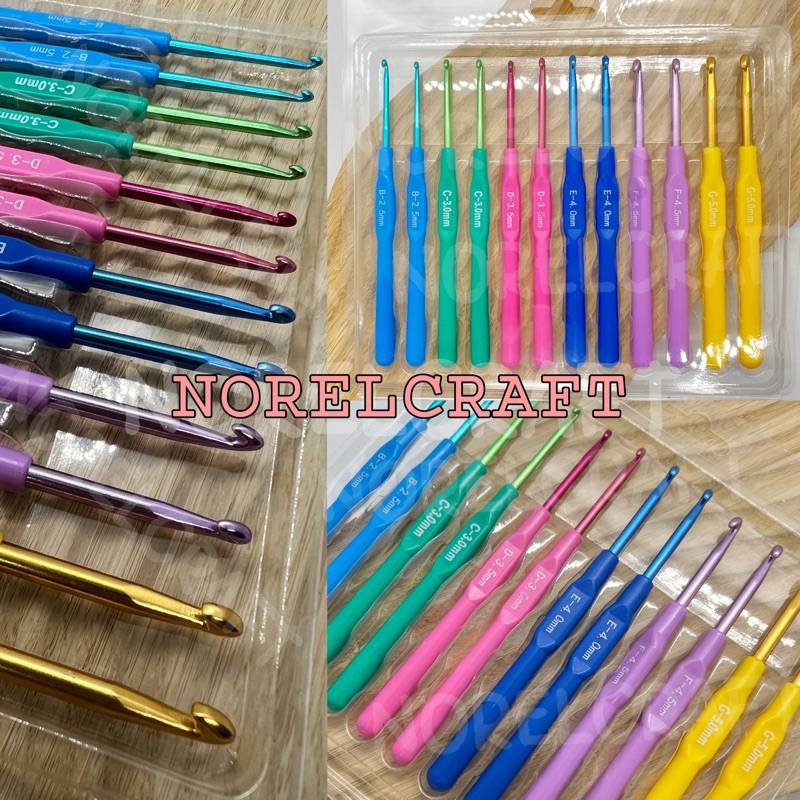 1SET(12PCS) CROCHET HOOK SET/KNITTING NEEDLE /JARUM KAIT SET ...