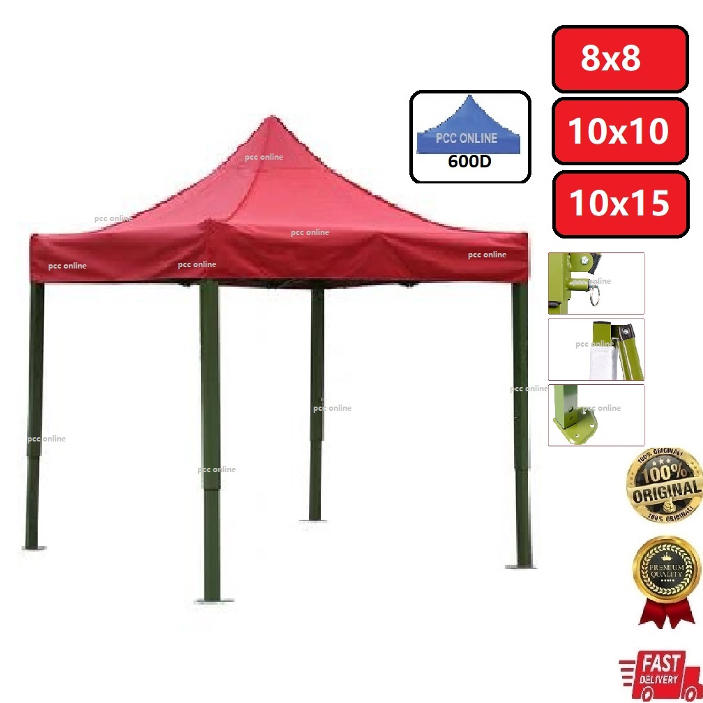 Kanopi 8X8/10X10/10X15 Canopy Canvas Khemah Niaga Khemah Pasar Malam ...