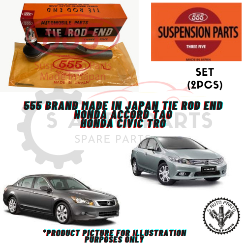 HONDA ACCORD TAO / HONDA CIVIC TRO 555 BRAND MADE in JAPAN TIE ROD END ...
