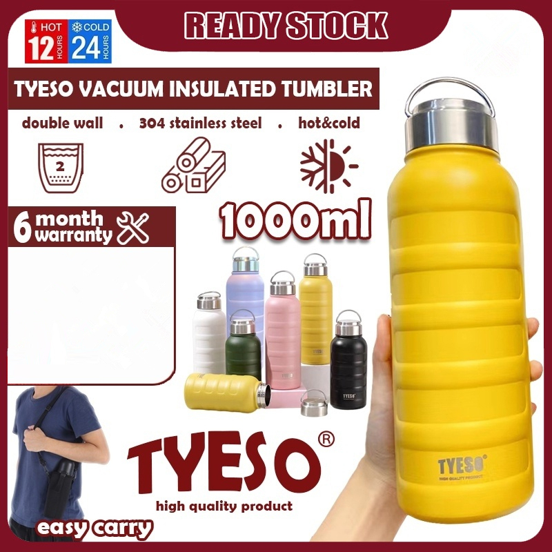 TYESO thermos bottle stainless steel tumbler vacuum heat insulated ...