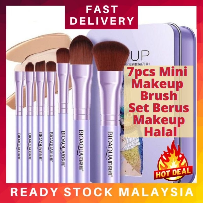 7pcs Bioaqua Makeup Brush Set Berus Makeup Halal Soft Brush Makeup ...