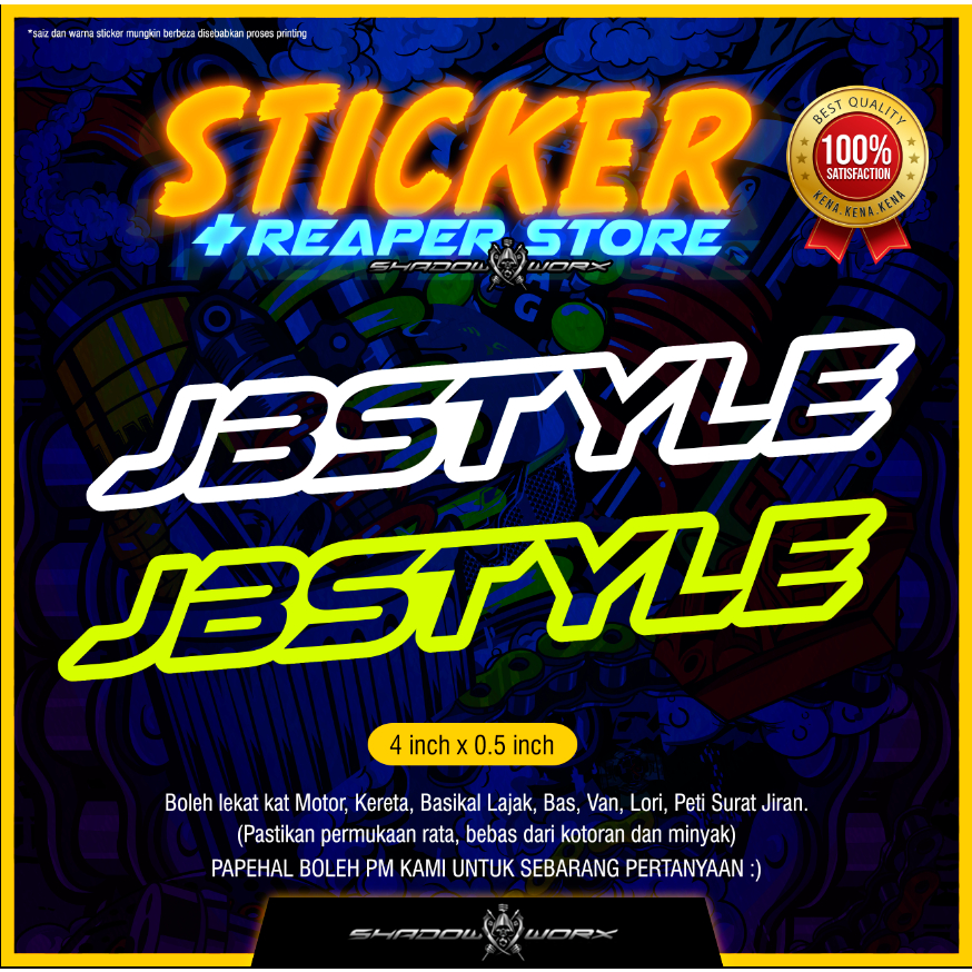 JB STYLE STICKER (MINI EDITION) | Shopee Malaysia