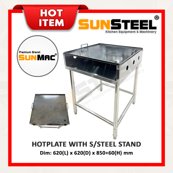 【SUNSTEEL】Hot Plate With Stainless Steel Stand / Kuali Burger / Kuali ...