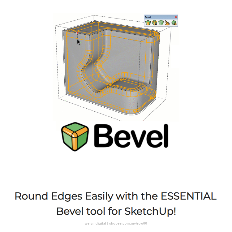 SketchUp | Plugins | Tutorial 2025 Bevel 1.0.6 - Create fillets, chamfers, and bevel edges in ...