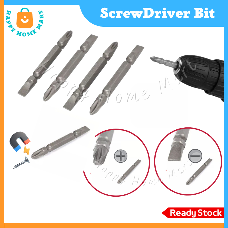 Double Head Magnetic Screwdriver Bits PH2 for 65mm (+) (--) 1pcs ...