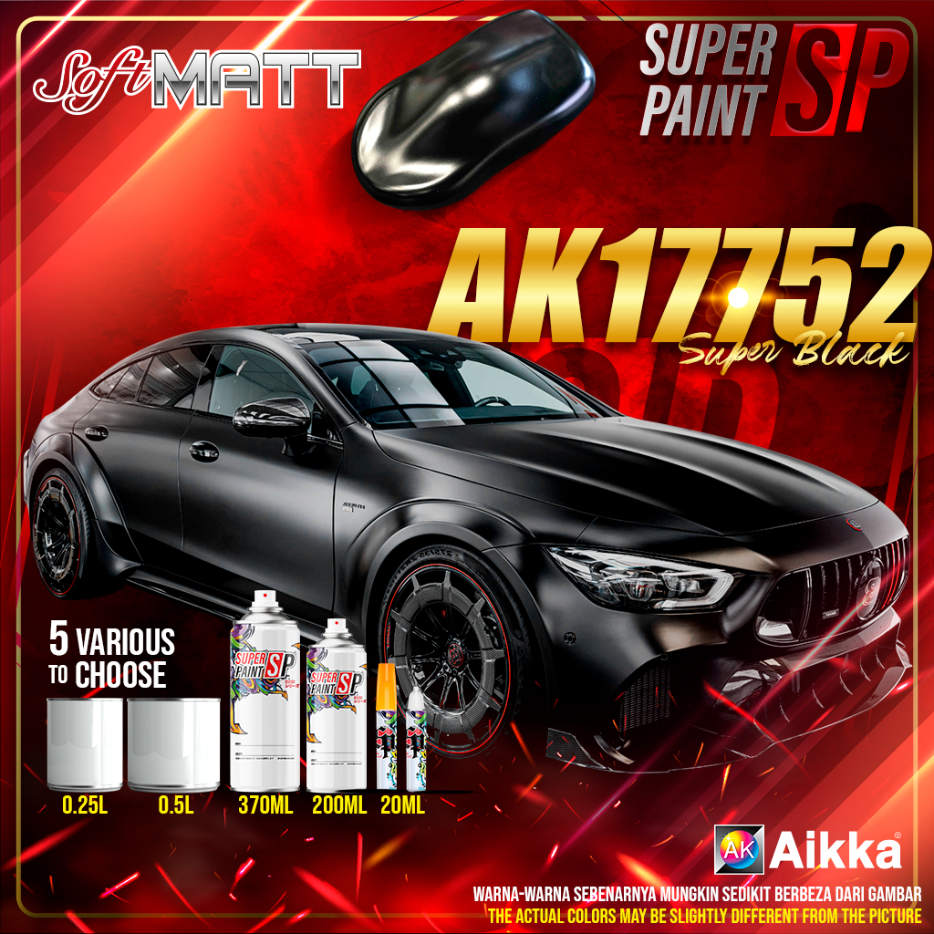 AIKKA AK17752 Super Black | Soft Matt Series | Automotive 2K Car Paint ...