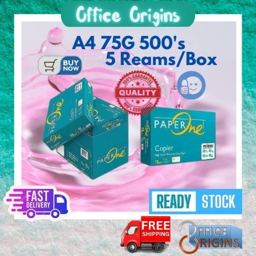PaperOne A4 Paper High Speed Premium Copier Printing Paper 75gsm 500's Kertas A4 Photocopy 5 ...