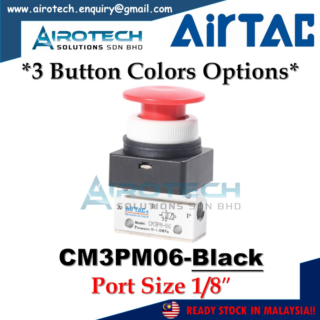 AirTAC Control Valve 3/2 way CM3 Series Mechanical Valve Limit Switch Valve 1/8" *Invoice ...