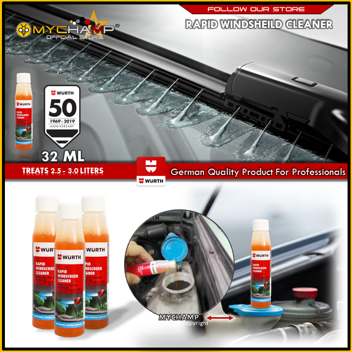 Wurth Rapid Windscreen Cleaner Windshield Cleaner Flash Cleaner Wiper ...